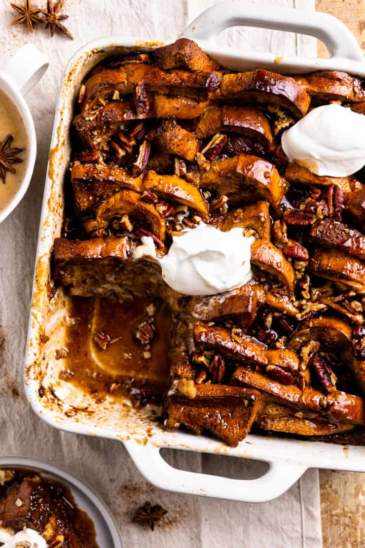 Hot Buttered Rum French Toast Bake | Modern Farmhouse Eats
