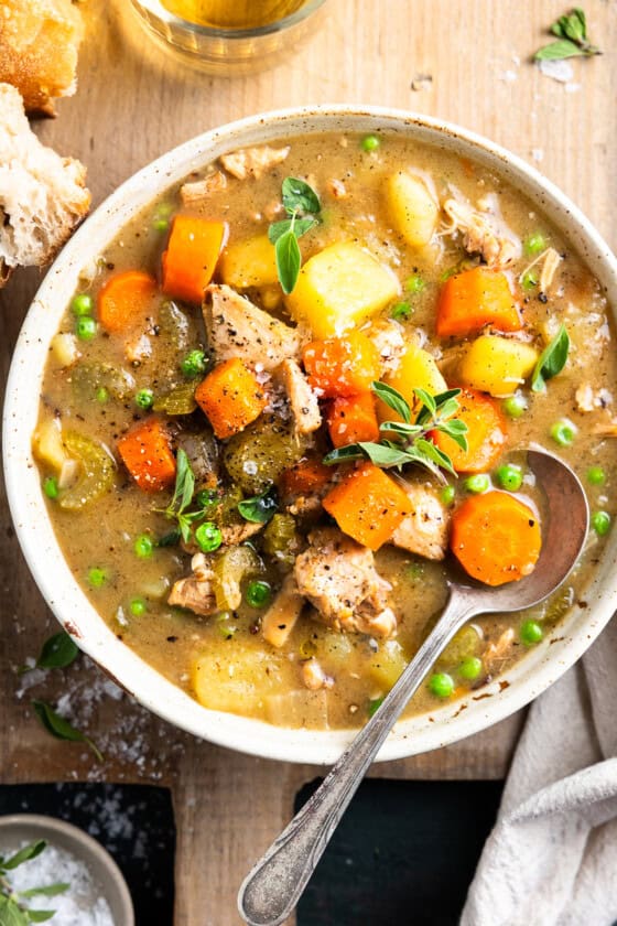 Instant Pot White Wine Chicken Stew - Modern Farmhouse Eats