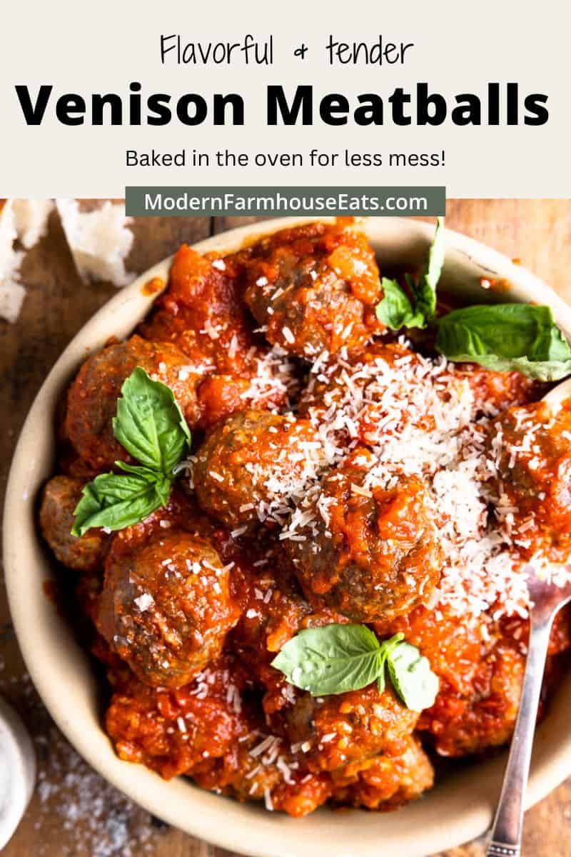 Tender Venison Meatballs - Modern Farmhouse Eats